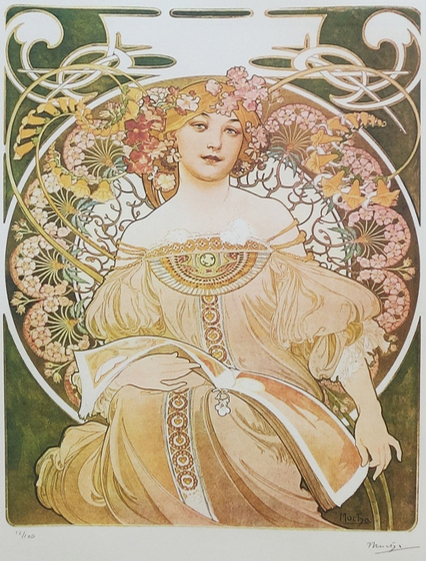 Alfonz Mucha - Múza - Jeseň | Aukčná spoločnosť DARTE