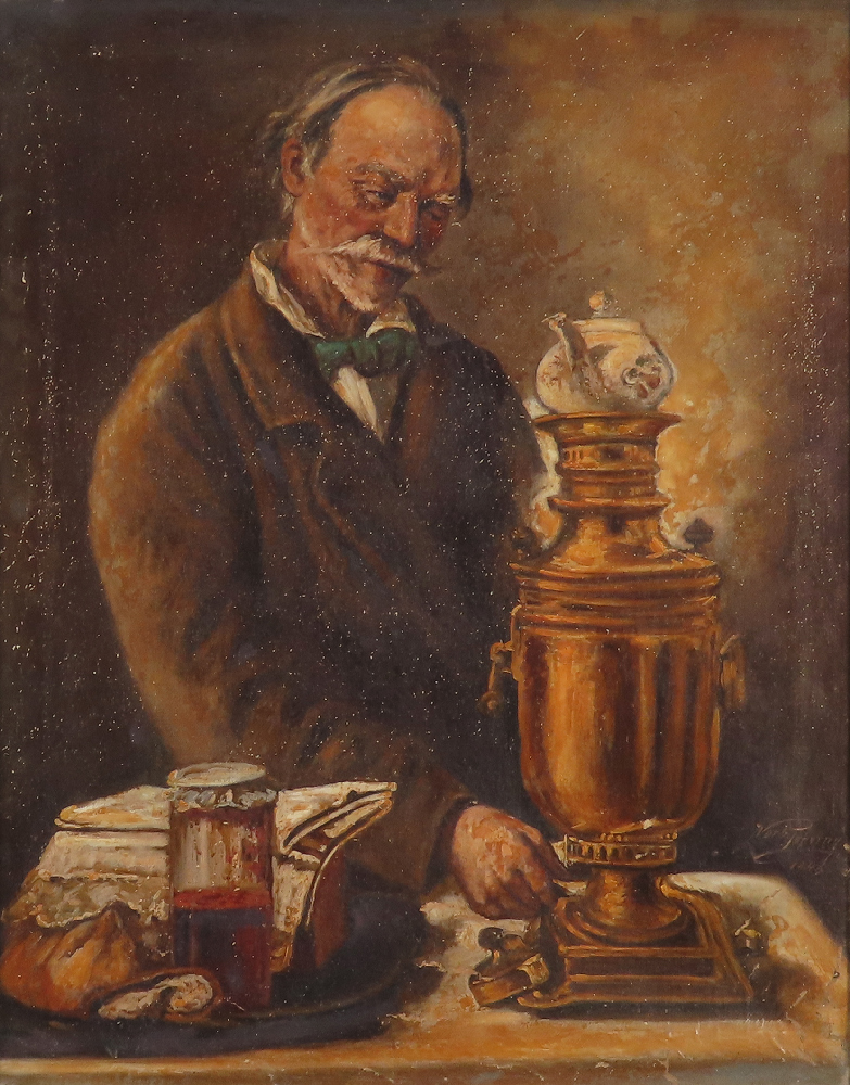 N. Pokorny - Muž s čajom | eAntik.sk